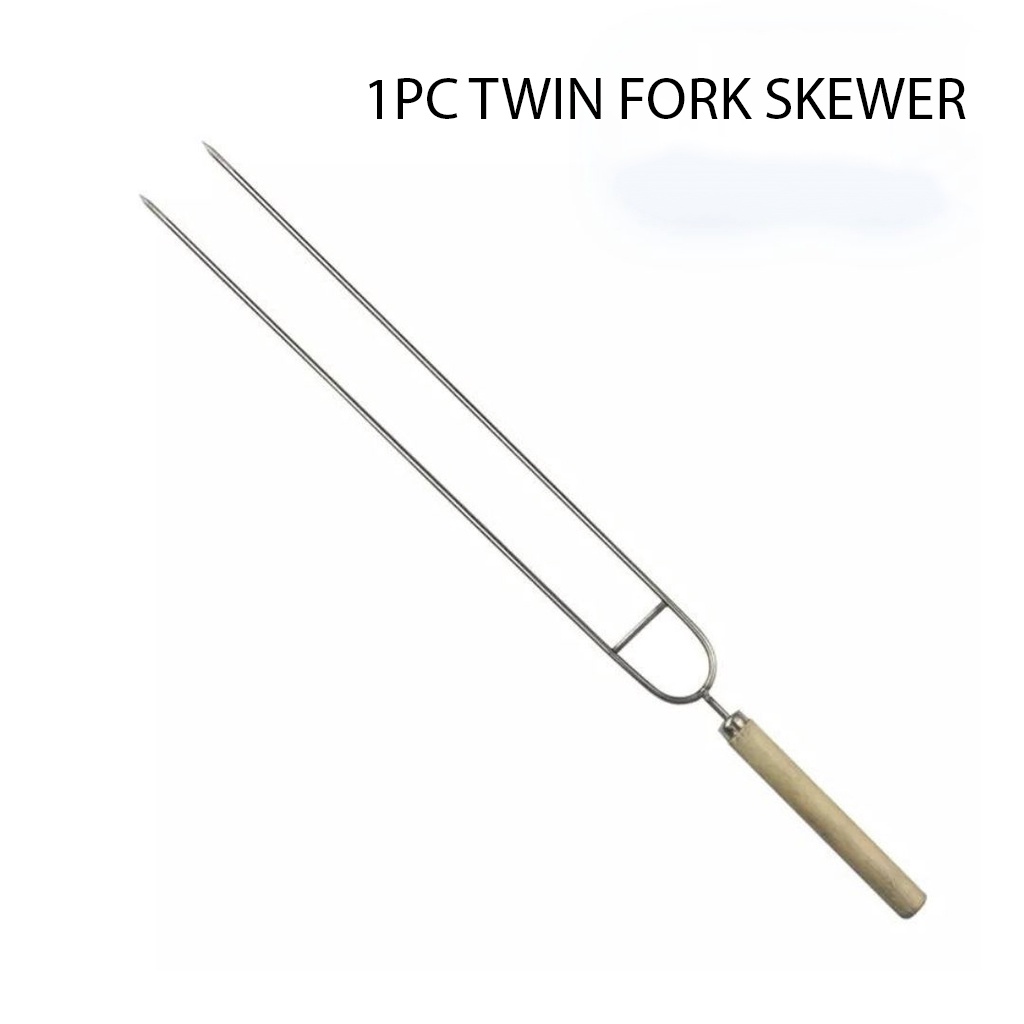 10PCS BBQ SKEWER Reusable Barbecue Skewer Stainless Steel Grilling ...