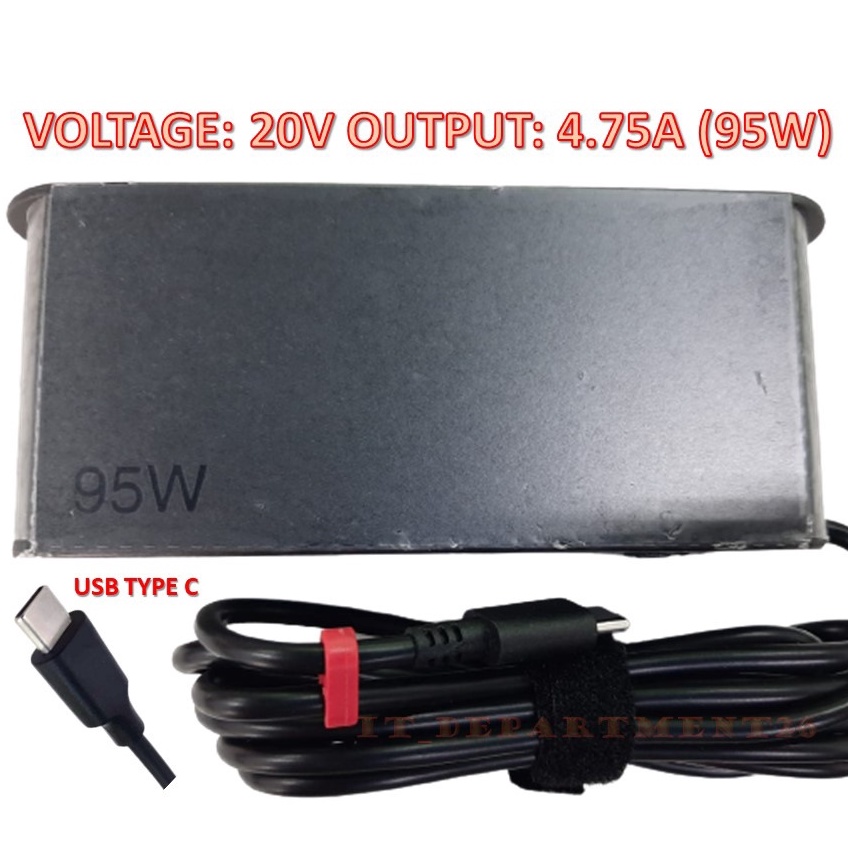 New 95W 4.75A 3A Type-C typeC USB-C Laptop Power Adapter Charger Lenovo ...