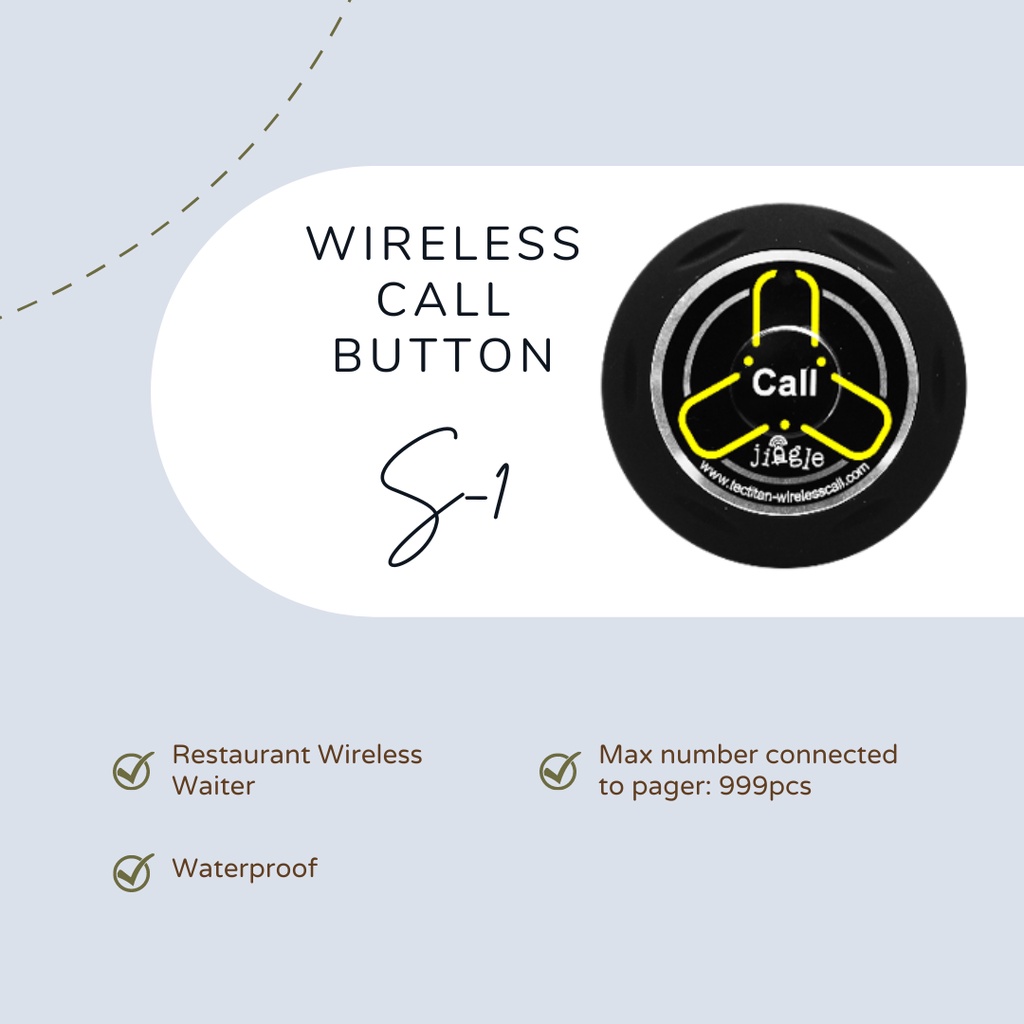 Restaurant Wireless Waiter / Customer / Table Service Call / Calling ...
