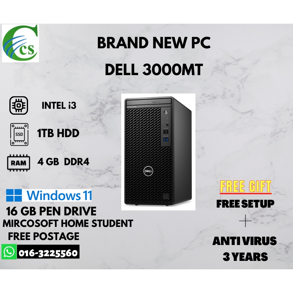 DELL 3000MT INTEL i3 BRAND NEW PC | Shopee Malaysia