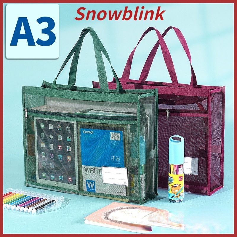 Large A3 Document Bag for Hand Carry Art Bag 8K Transparent Grid File ...