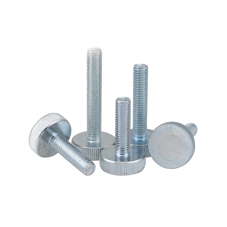 M3 M4 M5 M6 M8 M10 GB835 Knurl Flat Head Hand Tighten Thumb Screw Curtain Wall Glass Thumb Bolts ...