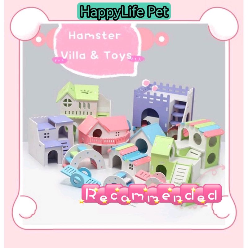 Premium Hamster Villa Hamster Toys Bungalow Hideout Hamster House DIY Puzzle Eco Board Toy ...