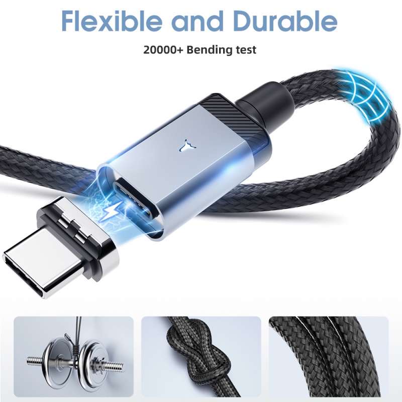 HdoorLink PD 65W Magnetic USB C Fast Chargig Cable 27W USB Type C To ...