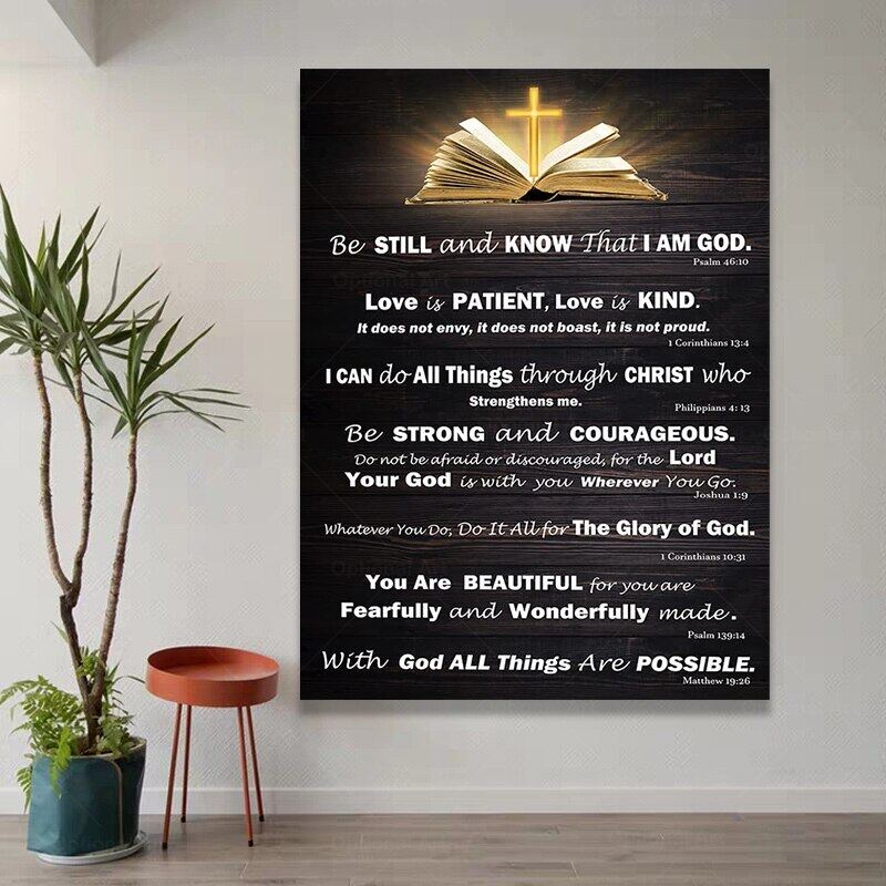 Christian Wall Art Decor Inspirational Bible Verses Poster Scripture ...