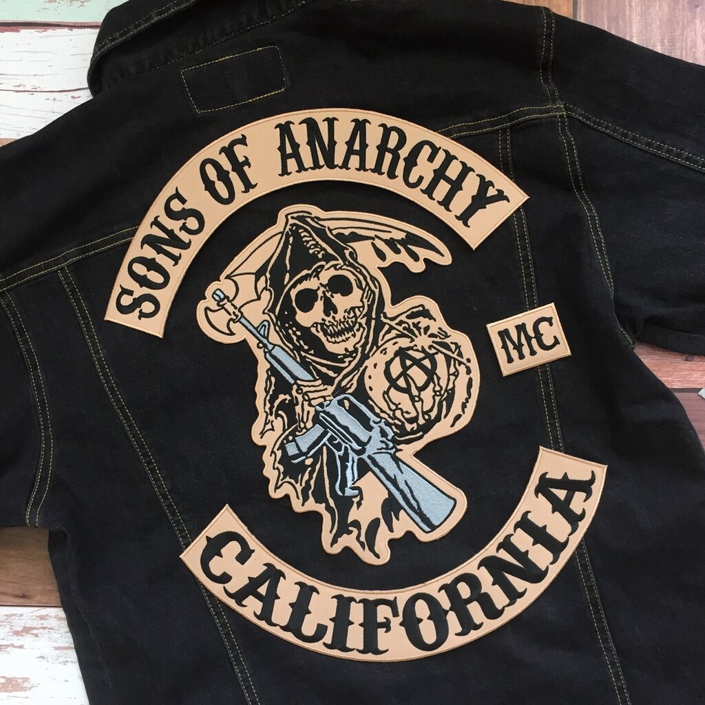 Set Of 4 Pieces Sons Of Anarchy Iron-on Patches Embroidered Clothing Decoration Iron on Patch ...