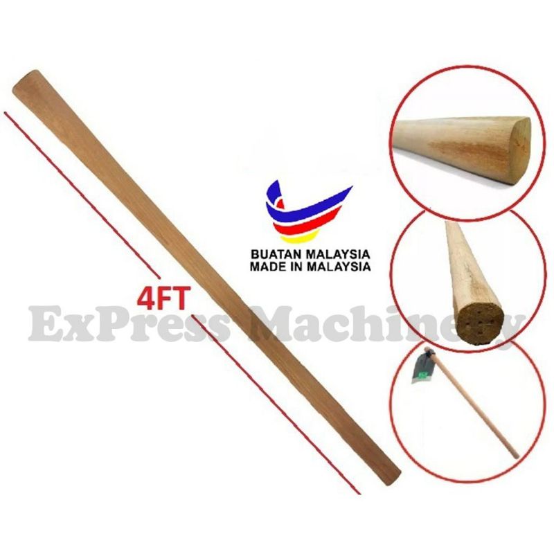 4FT/3FT HOE WOOD HANDLE / BATANG CANGKUL / Kayu Cangkul | Shopee Malaysia