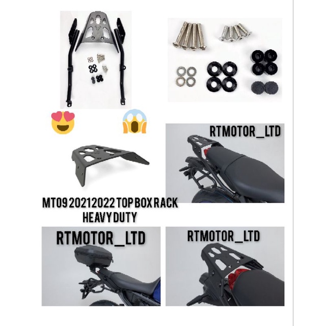 YAMAHA MT09 V3 2021 - 2024 MONORACK HEAVY DUTY TOP BOX REAR RACK MT-09 ...