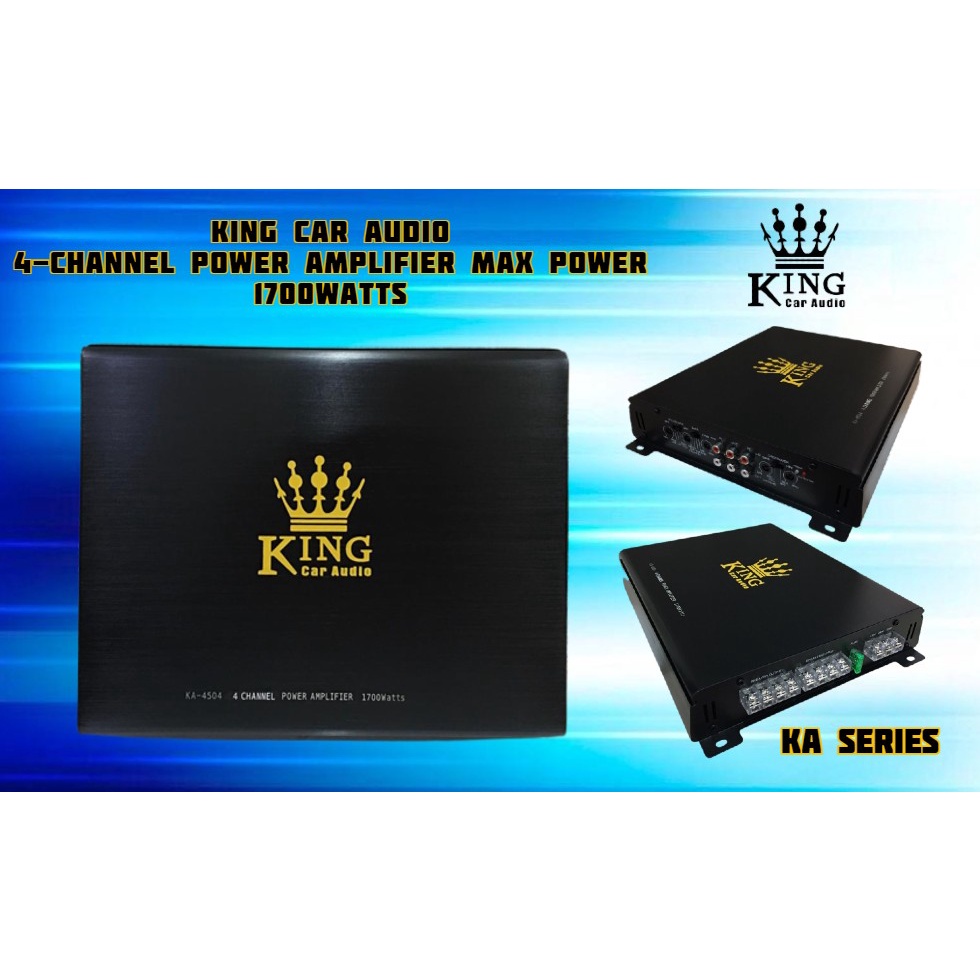 KING Car Audio 4-Channel Mosfet High Power Amplifier MAX POWER 1700 ...