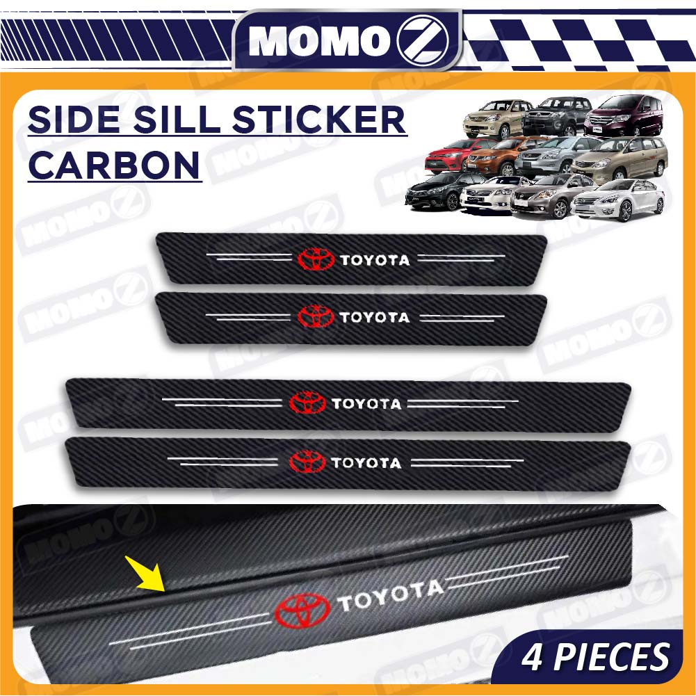 Car Universal Door Sill Step Carbon Protector Strip Rear Bumper Guard ...