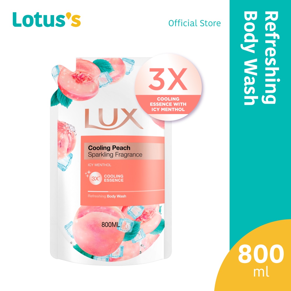 Lux Body Wash Cooling Peach Refill 800ml | Shopee Malaysia