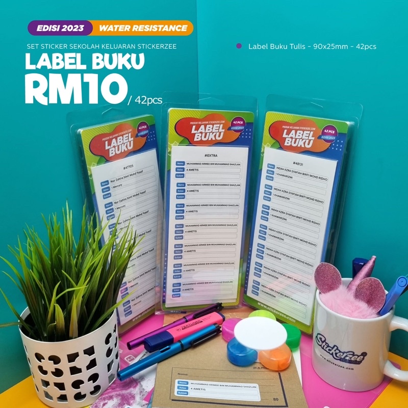STICKER BUKU SEKOLAH | Shopee Malaysia