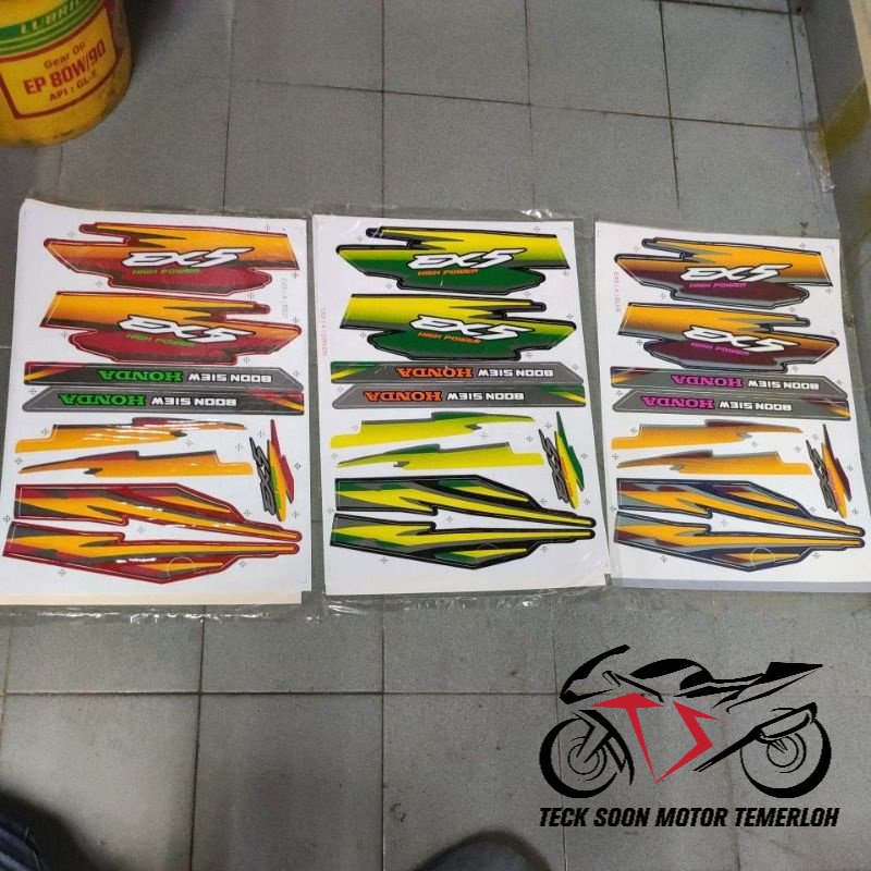 Stiker sticker body stripe cover set (4) honda ex5 lama ex5 high power TBM | Shopee Malaysia