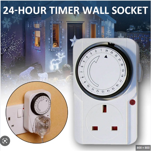1120 SIRIM Timer switch socket 24 Hours Analog Programme Programmable 3 ...