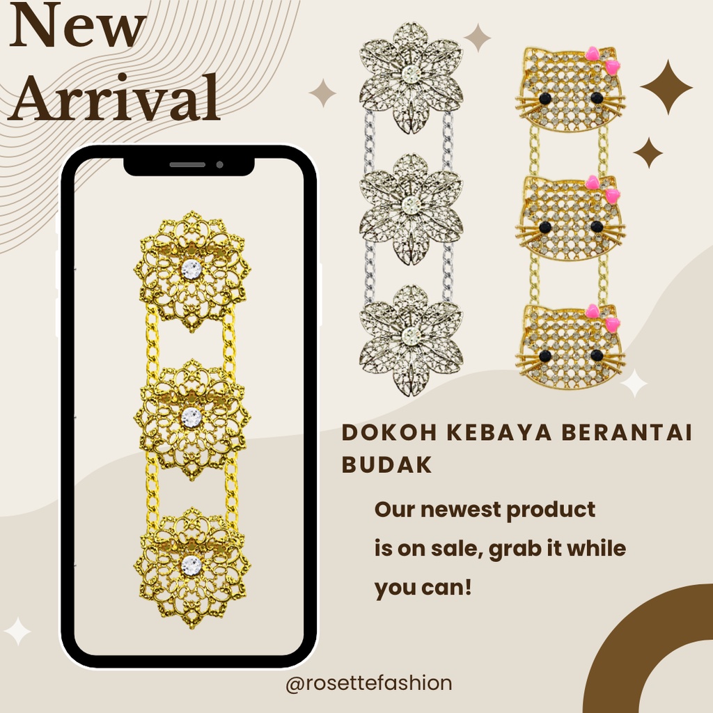 Brooch Dokoh Kebaya Berantai Budak Traditional Dokoh Kebaya Juntai ...