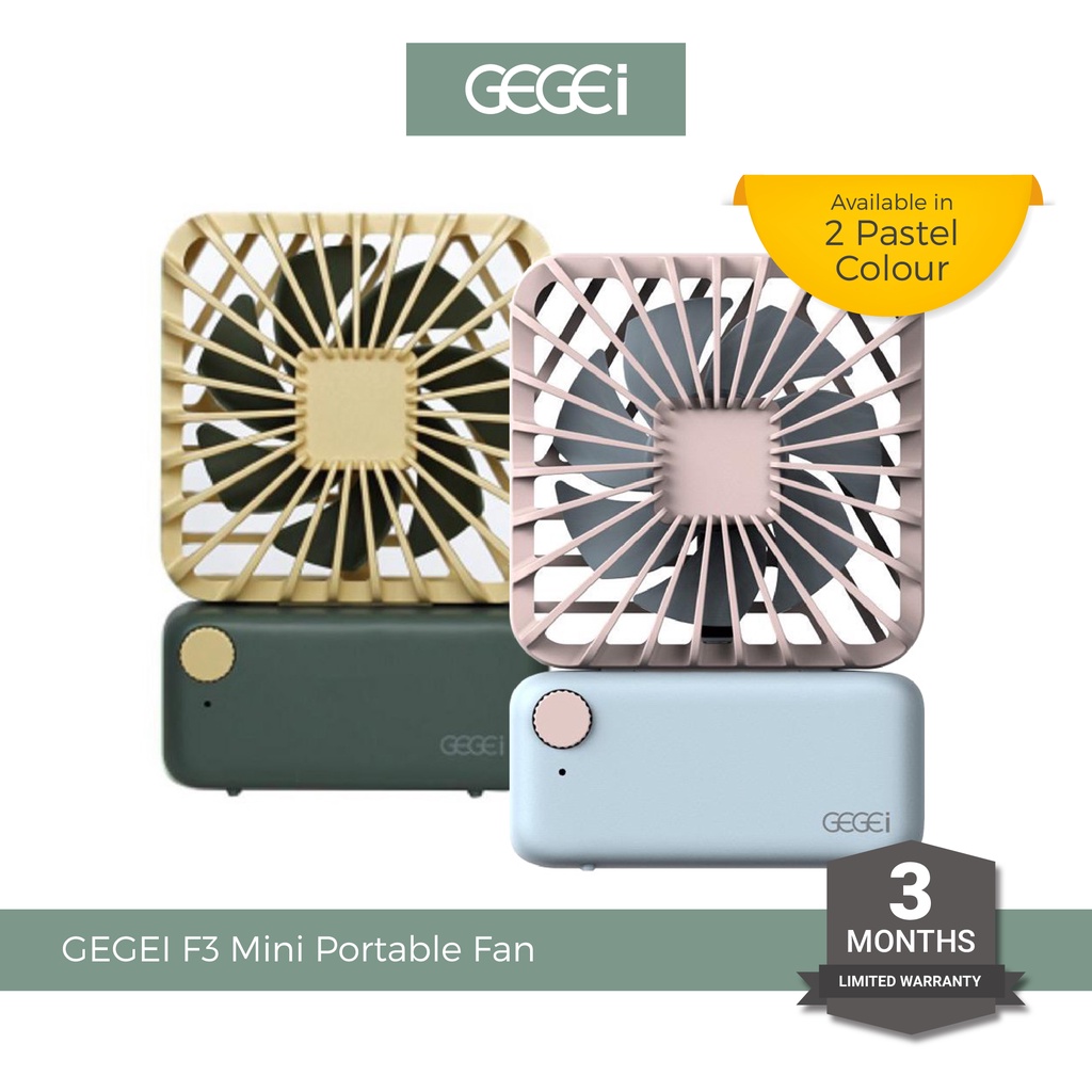 GEGEI F3 Mini Portable Fan in 2 Fantastic Colour | Shopee Malaysia