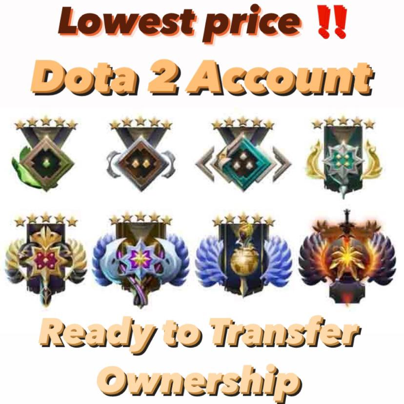 Dota 2 Account - Herald/Guardian/Crusader/Archon/Legend/Ancient/Divine/Immortal/Leaderboard ID ...