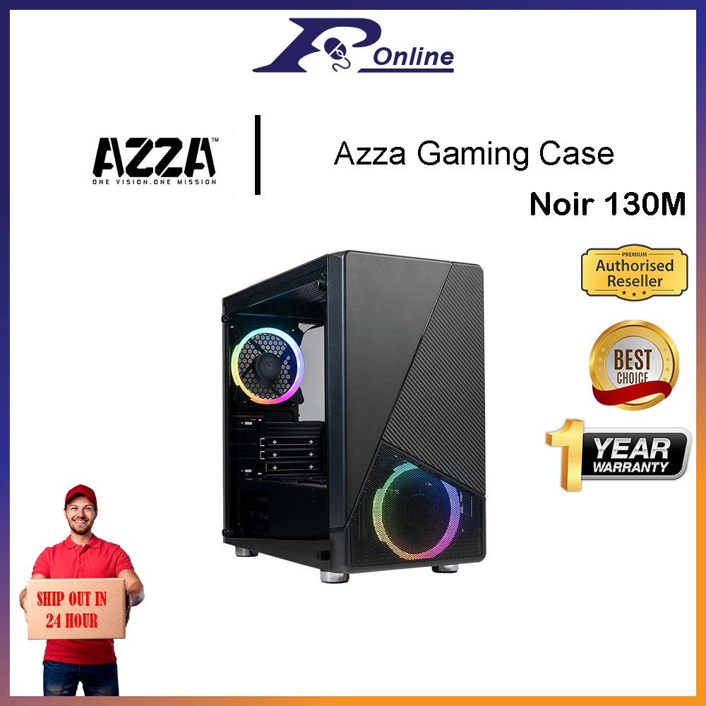Azza NOIR-130M ARGB Gaming mATX Computer Case | Shopee Malaysia
