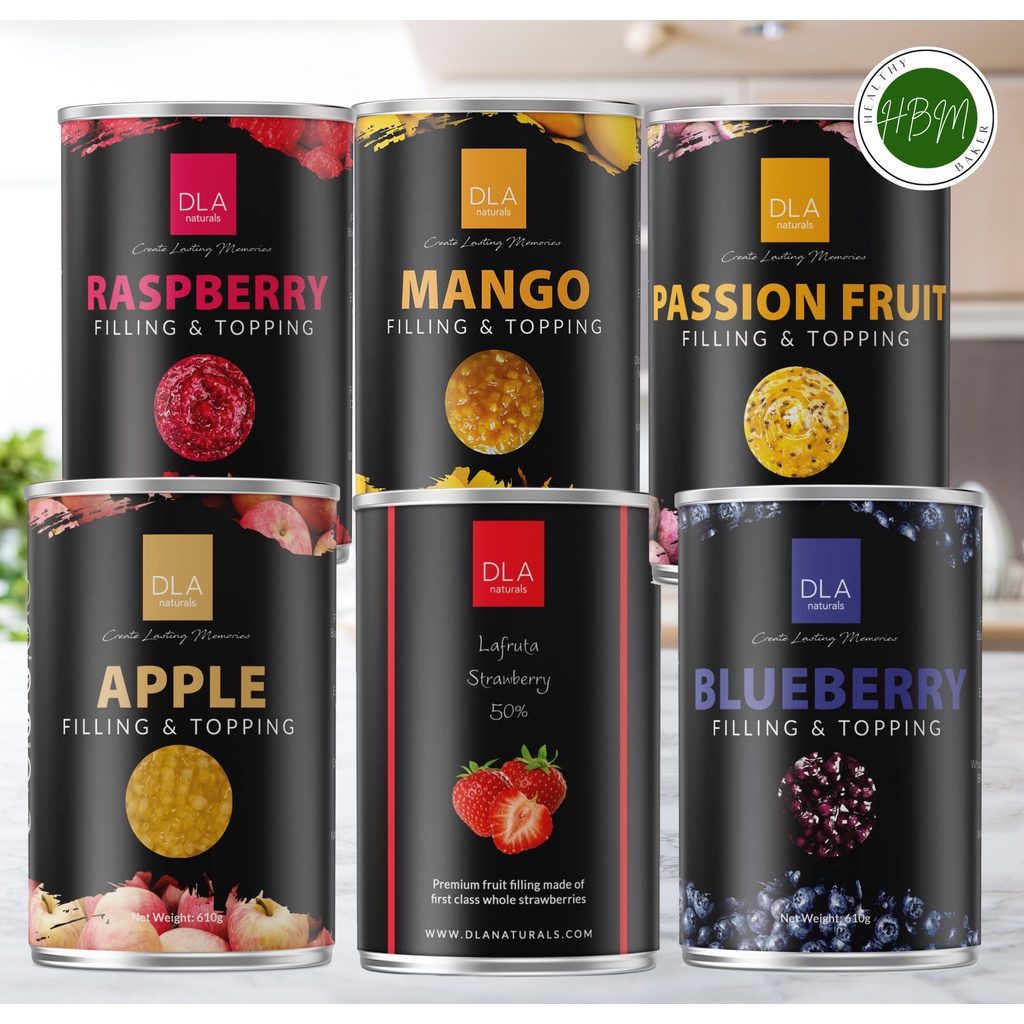 DLA LAFRUTA 50% FRUIT Filling & Topping - Raspberry / Mango / Blueberry / Apple / Passion Fruit ...