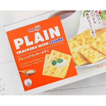 Meiji Plain Crackers Biscuits Japan Original / Oats / Sesame Meiji ...