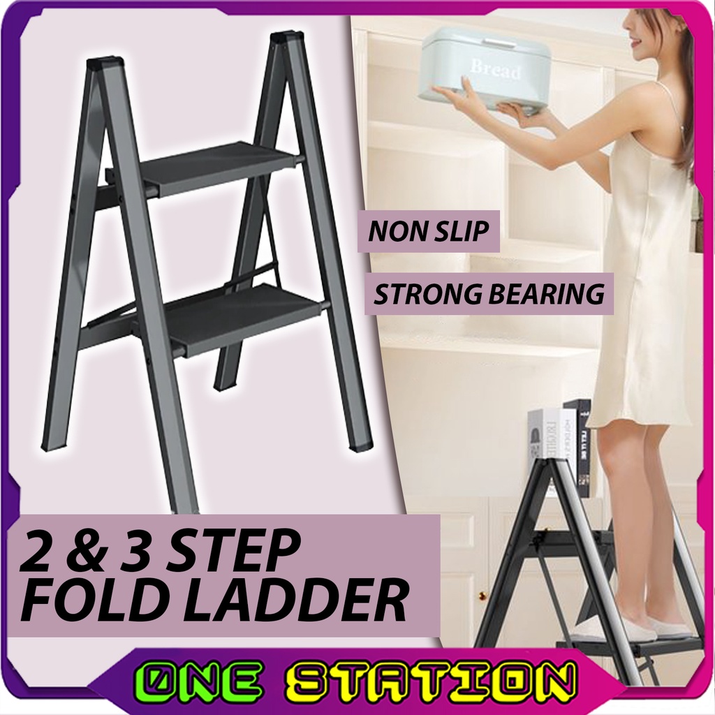 Foldable Stairs Ladder 2 Step Ladder 3 Step Ladder Foldable Stool ...