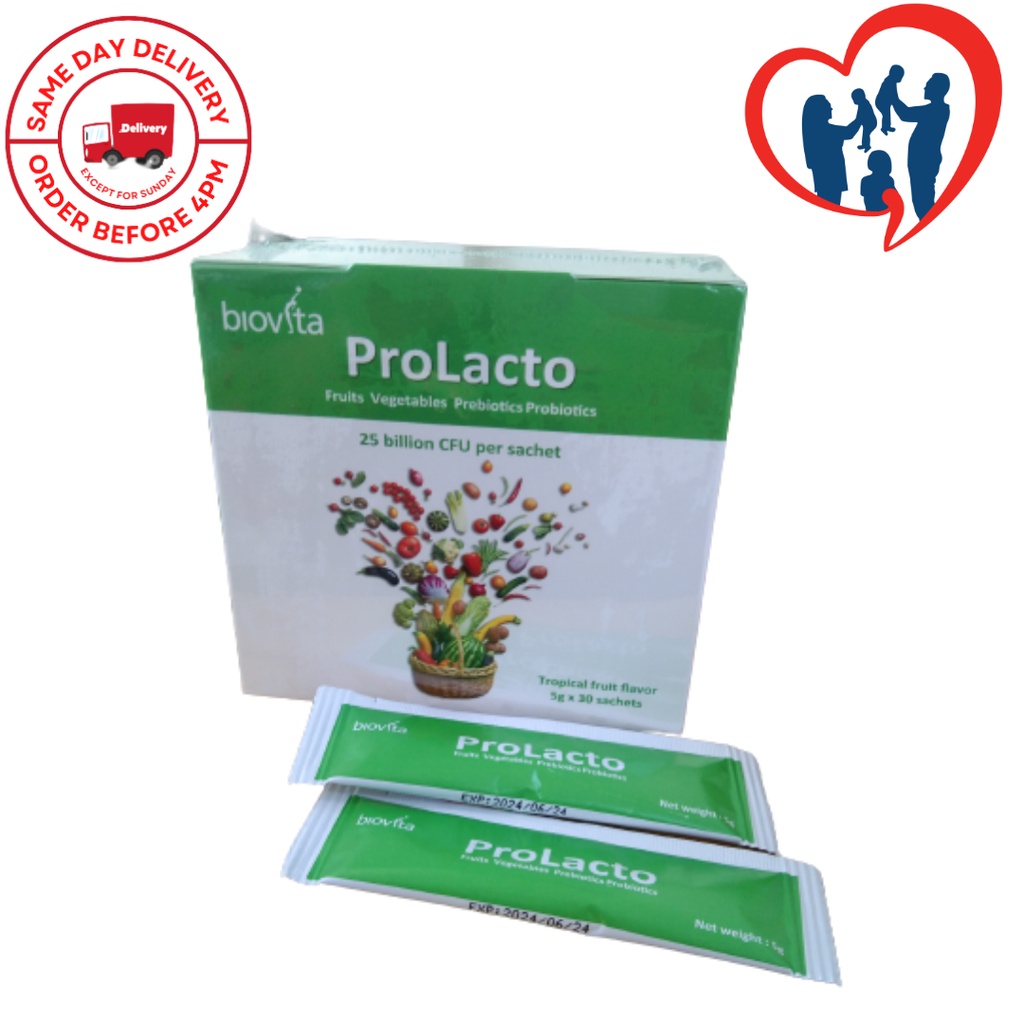 BIOVITA PROLACTO PREBIOTICS PROBIOTICS 25 BILLION CFU TROPICAL FRUIT ...