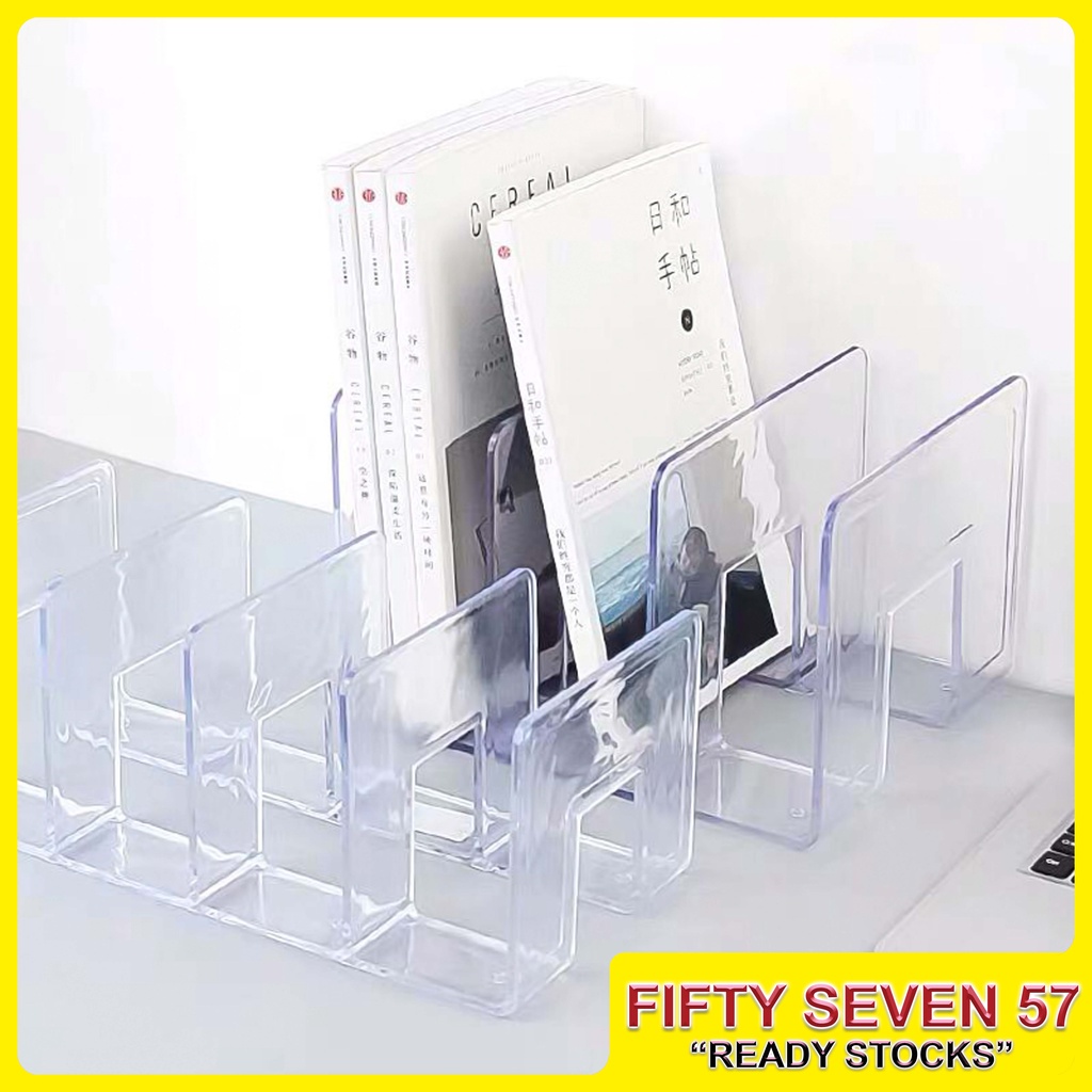 Acrylic Transparent Book Stand Rack Shelve Desktop Book Storage ...