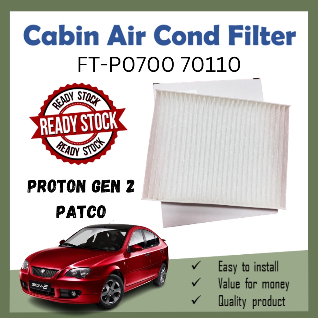 Cabin Air Filter For Proton Gen 2 Patco (P0700 70110) | Shopee Malaysia