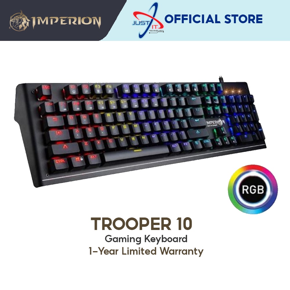 IMPERION Trooper 10 Mechanical Gaming Keyboard (BLUE SWITCH) | Shopee ...
