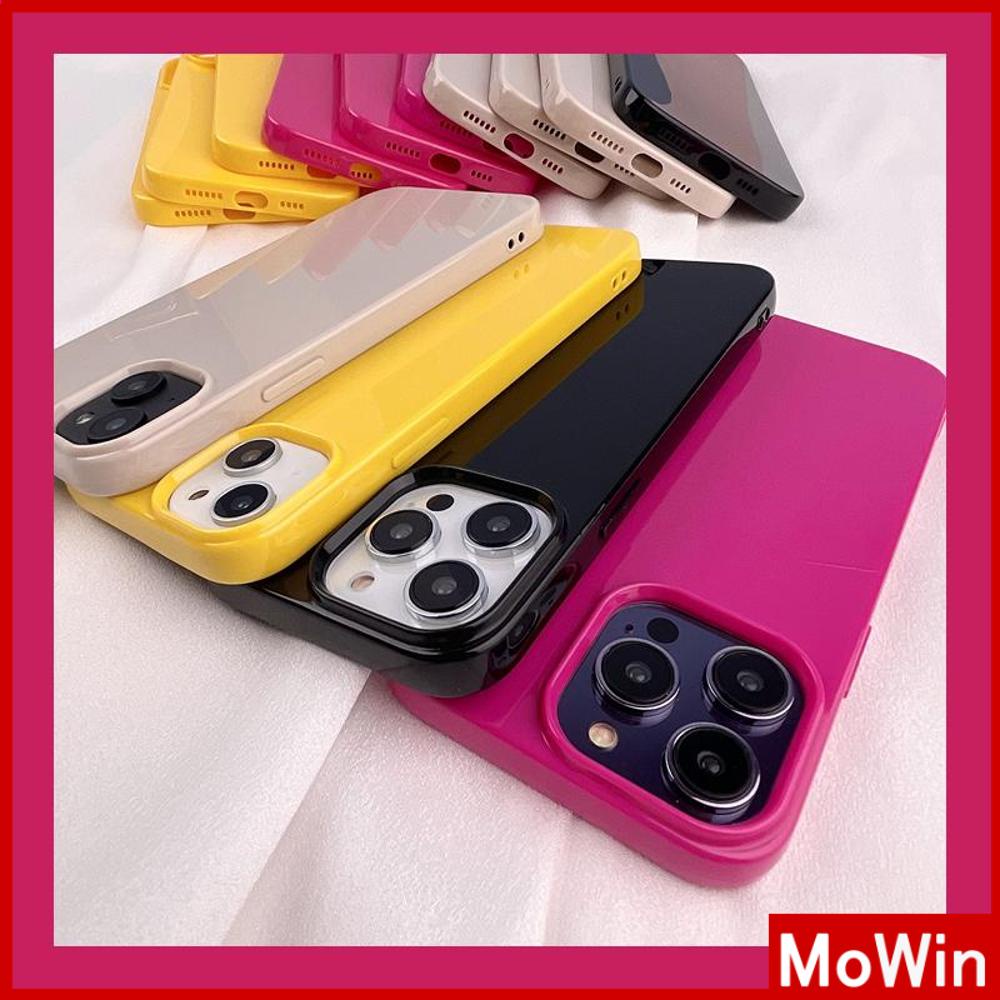 iPhone Case Candy Color TPU Soft Case Gloss Black Pink Yellow Gray ...
