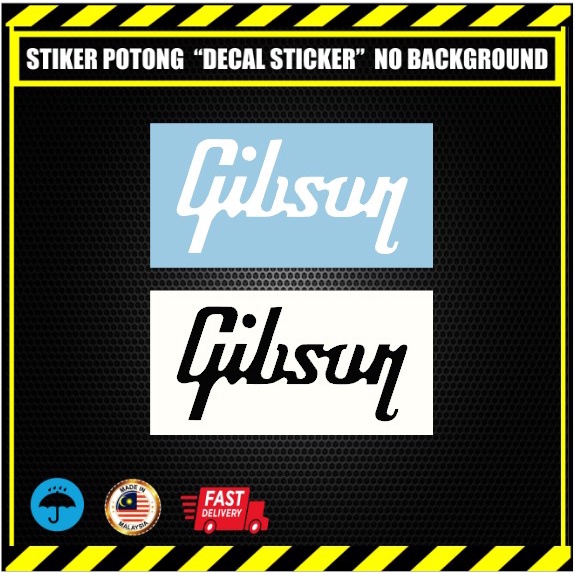 GIBSON DECAL STICKER. GIBSON GUITAR STICKER. GIBSON LOGO. GUITAR ...