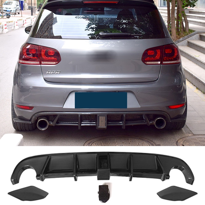 Rear Diffuser for Volkswagen Golf MK6 GTI 2008-2013 Glossy Black Car ...