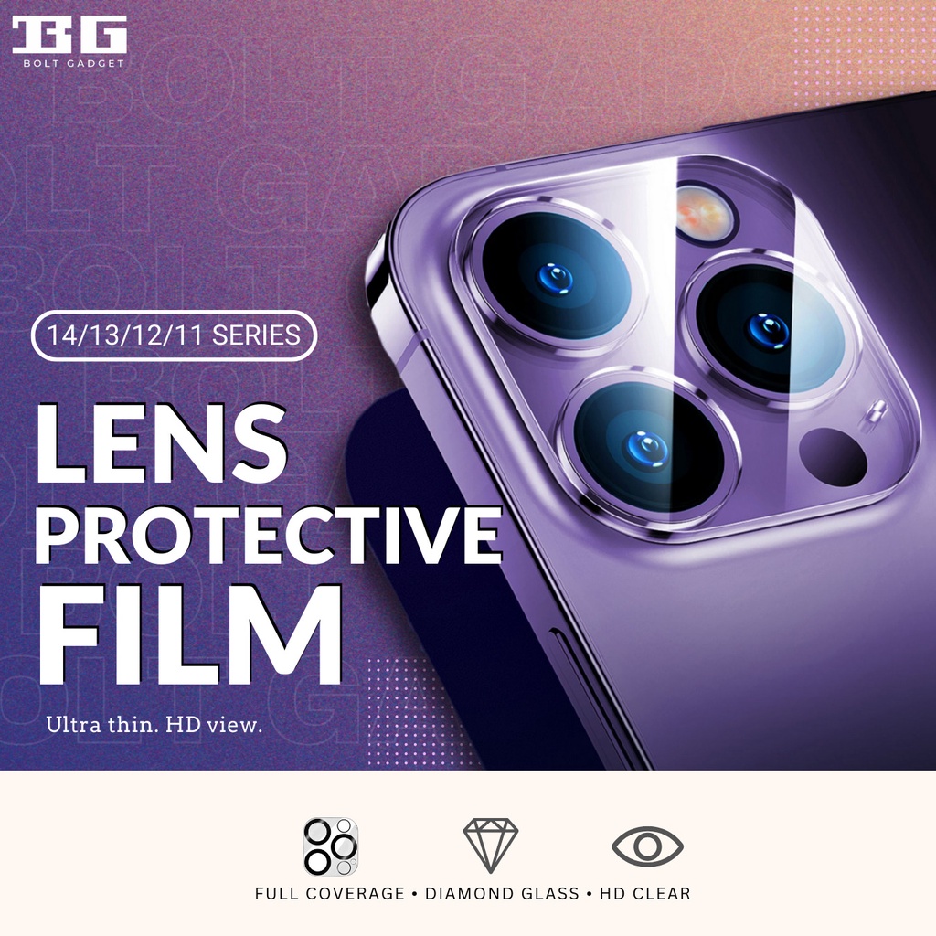 HD Camera Lens Protector Tempered Glass for iPhone 16 15 14 13 12 11 ...