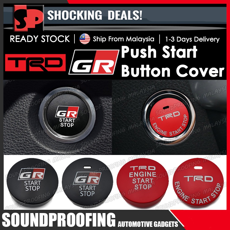 Toyota GR TRD Push Start Button Cover Vios 86 CHR Wish Yaris Innova Camry Alphard Vellfire ...