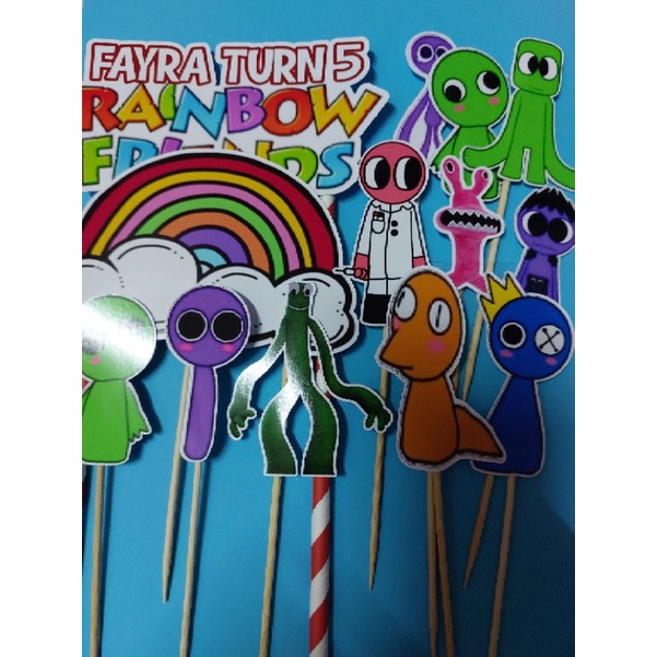 RAINBOW FRIENDS CAKE TOPPER | Shopee Malaysia