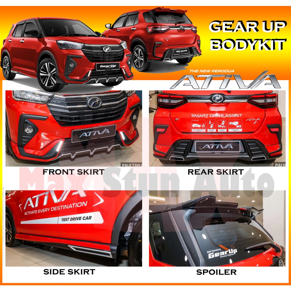 PERODUA ATIVA GEAR UP STYLE FULLSET BODYKIT WITH PAINT WITH DAYLIGHT ...