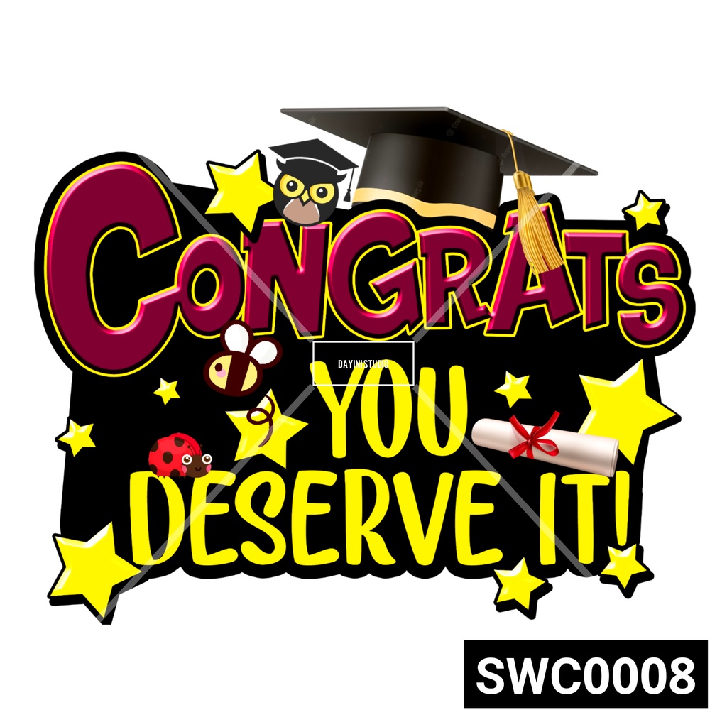 Sticker Wording Convocation Day | Graduation Grad Congratulation ...