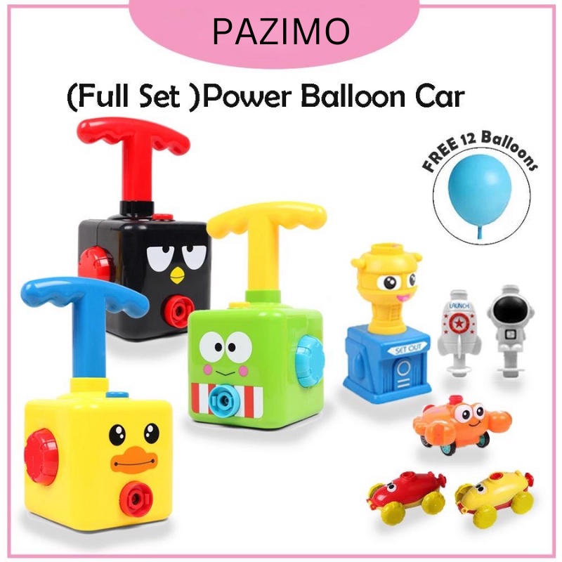 Kid Toy Inflatable Pump Balloon Powered Cars Kids Science Toy Rocket ...