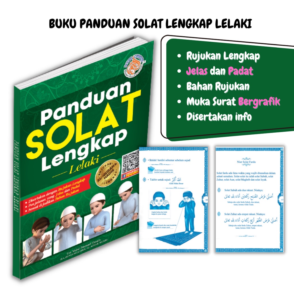 Buku-PANDUAN SOLAT LENGKAP LELAKI DAN WANITA-Buku Solat-Kanak-Kanak ...