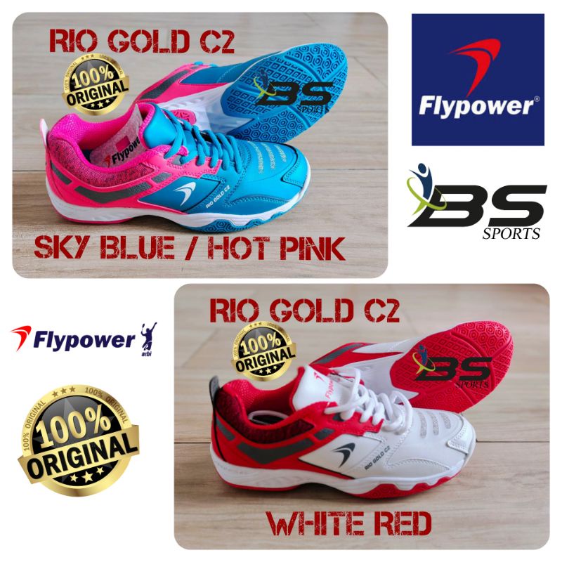 ORIGINAL FLYPOWER RIO GOLD C2 BADMINTON SHOES | Shopee Malaysia