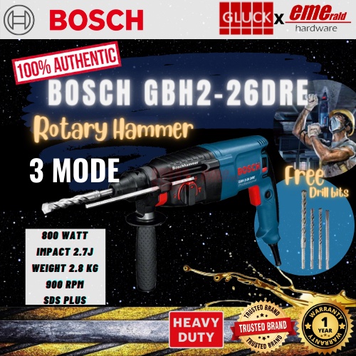 GBH2-26 DRE BOSCH MACHINE Rotary Hammer GBH2-26DRE GBH 2 26 MESIN HACK DRILL | Shopee Malaysia