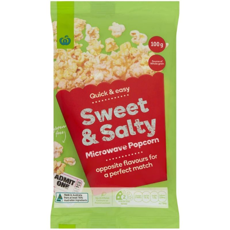 Woolworths Sweet & Salty Microwave Popcorn(100G) | Shopee Malaysia