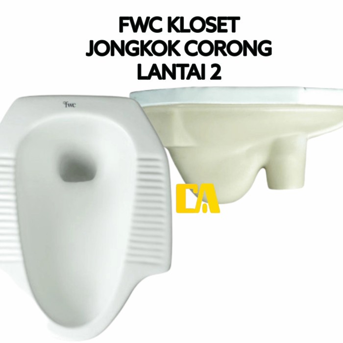 PUTIH Closet Closet/Squat Toilet Fwc White Straight Funnel 2nd Floor ...