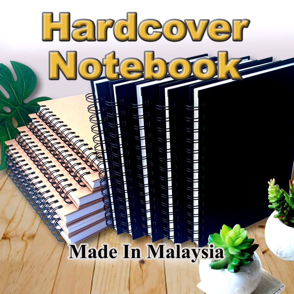 Hardcover Notebook A5 High Quality 笔记本硬面 Buku Nota Cover Tebal Spiral ...