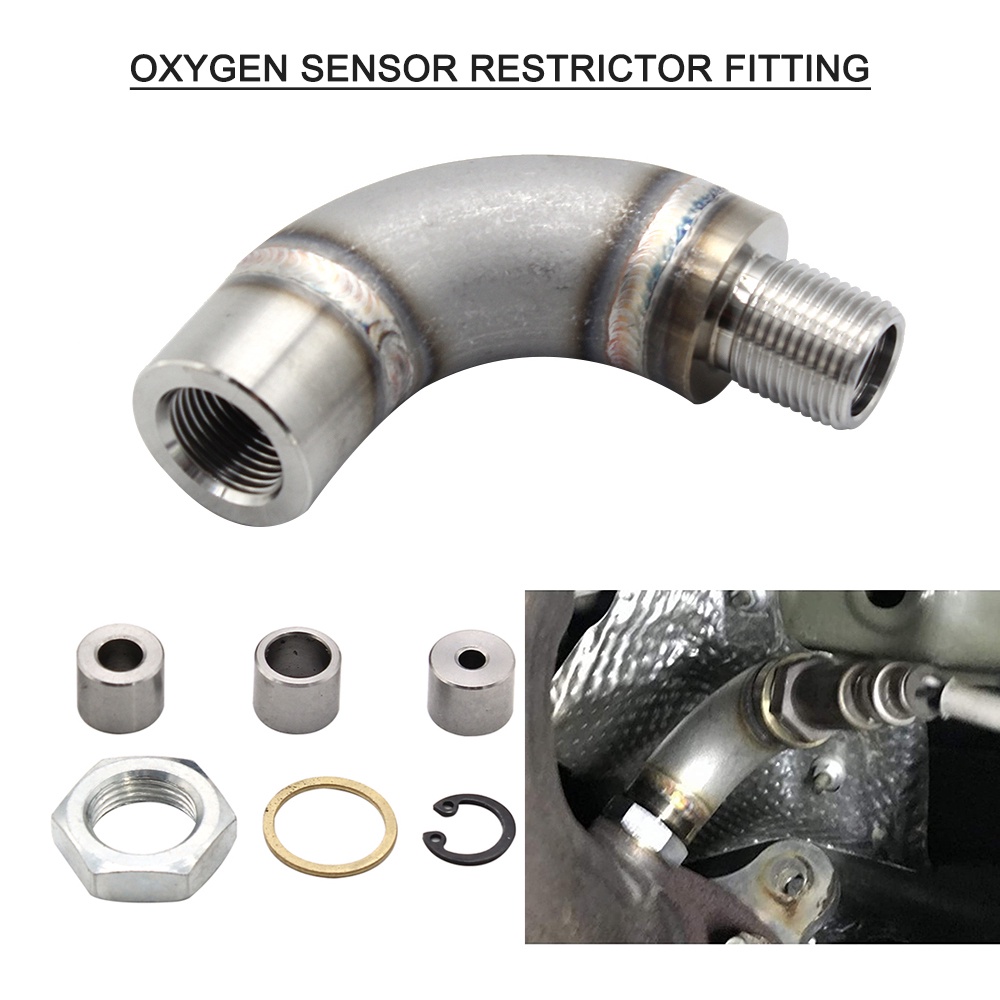 Universal Stainless Steel J-Style Oxygen Sensor Restrictor Fitting with ...