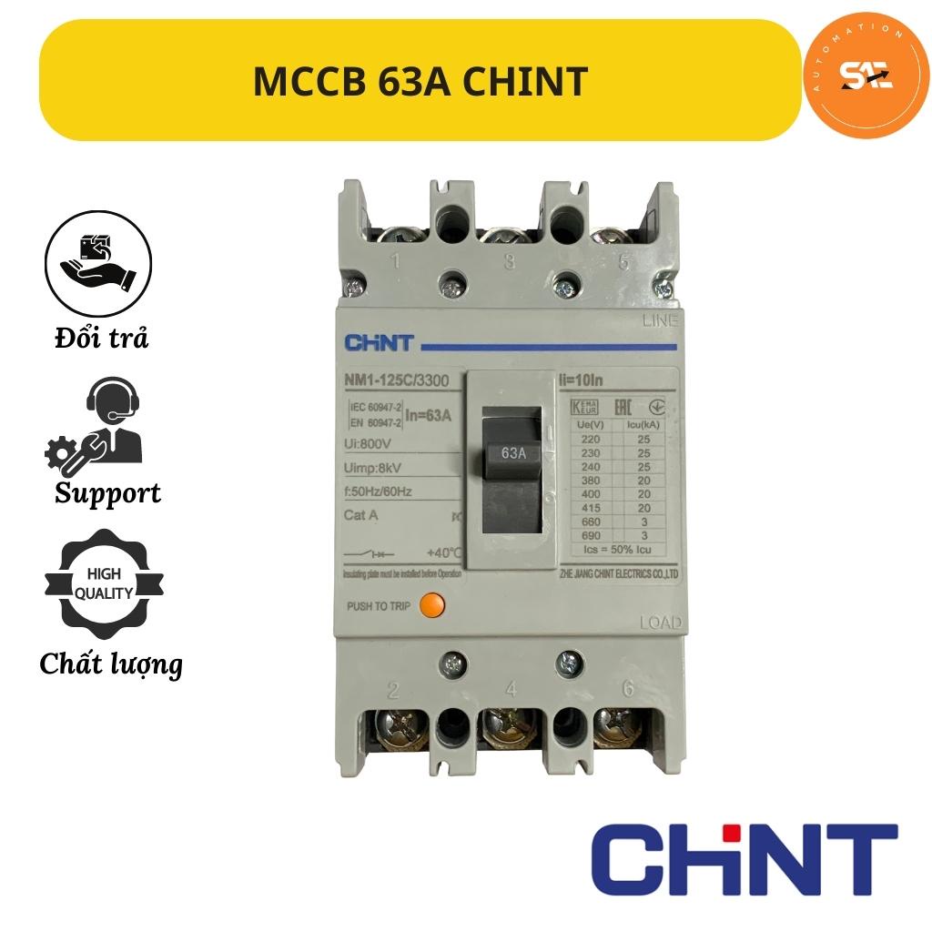 General circuit breaker MCCB 63A NM1-125C/3300, genuine chint block circuit breaker | Shopee ...