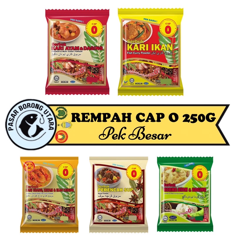 CAP O REMPAH PEK BESAR [250G] | Rempah kari ayam | kari ikan | kari ...