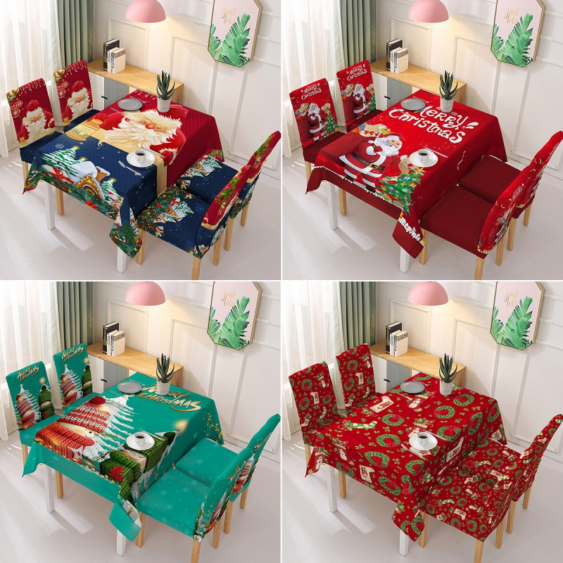 Christmas Disposable Table Cloth Christmas Table Cloth Rectangle Square ...