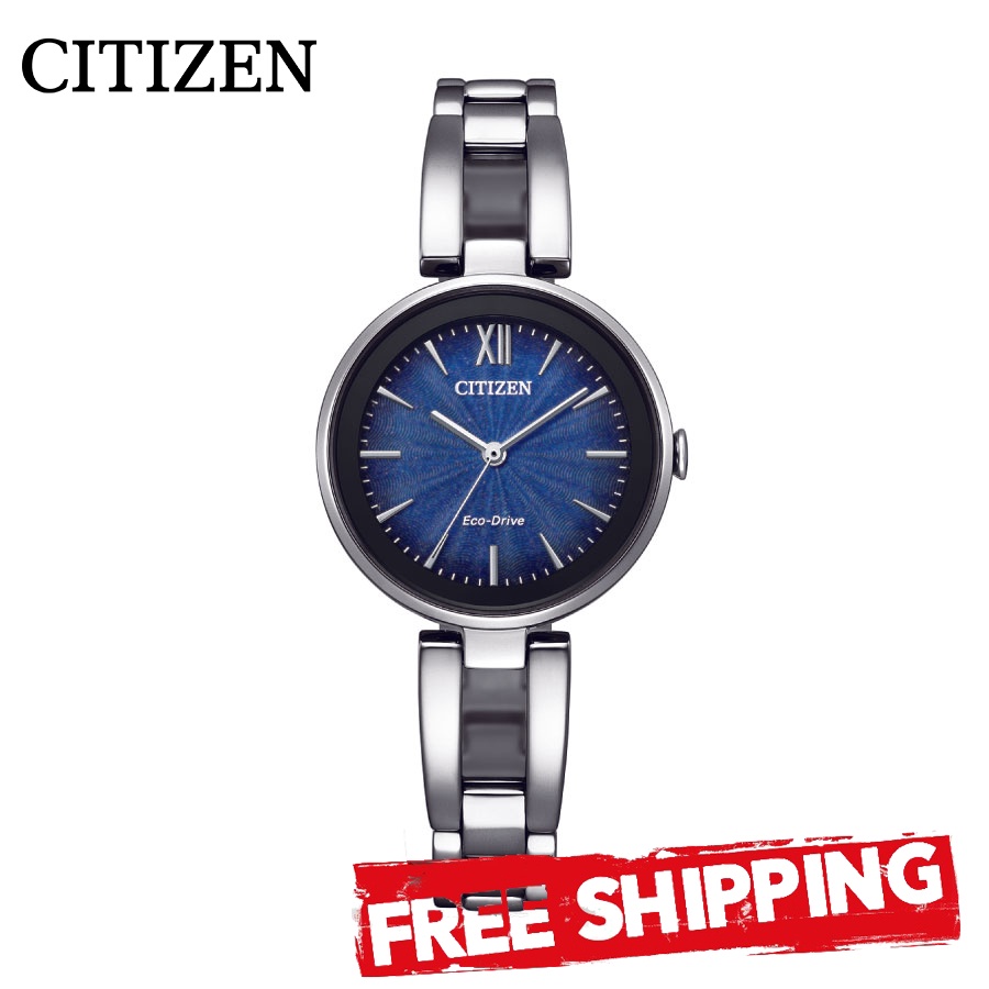 Citizen EM0807-89L Women's Eco-Drive Blue Dial Stainless Steel Strap Watch | Shopee Malaysia