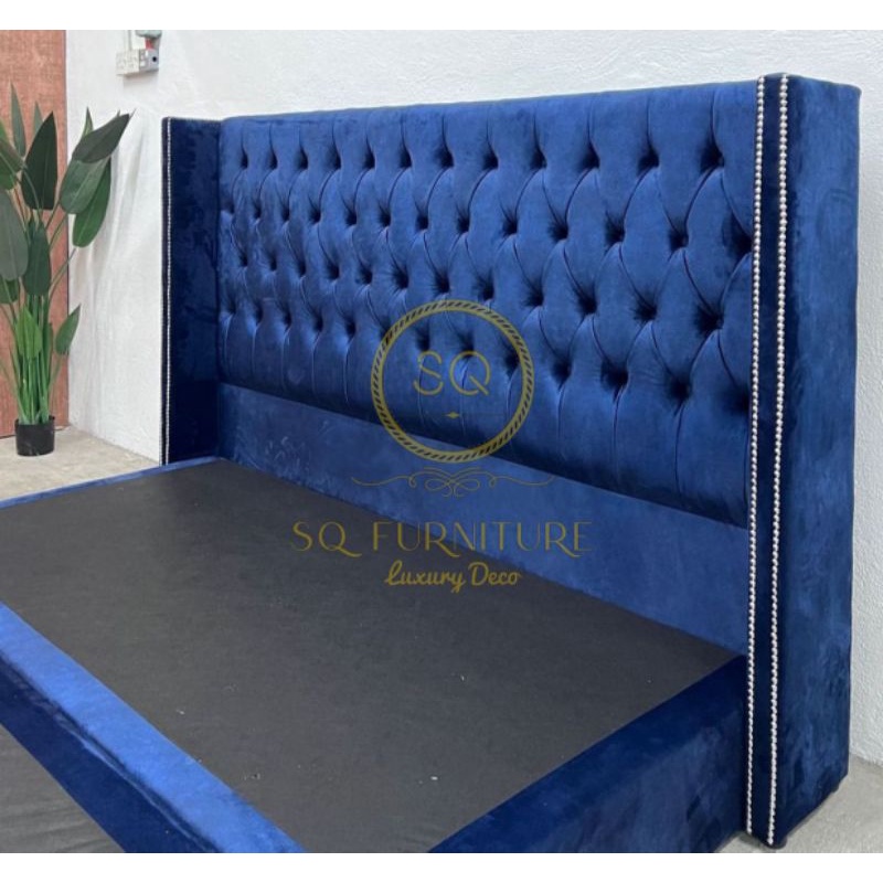 Katil Chesterfield Queen Handmade/Katil DIVAN Baldu/Queen Bedframe/King ...